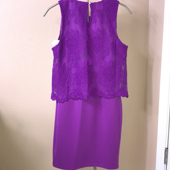 Gianni Bini | Dresses | Gianni Bini Purple Dress Top Lace | Poshmark
